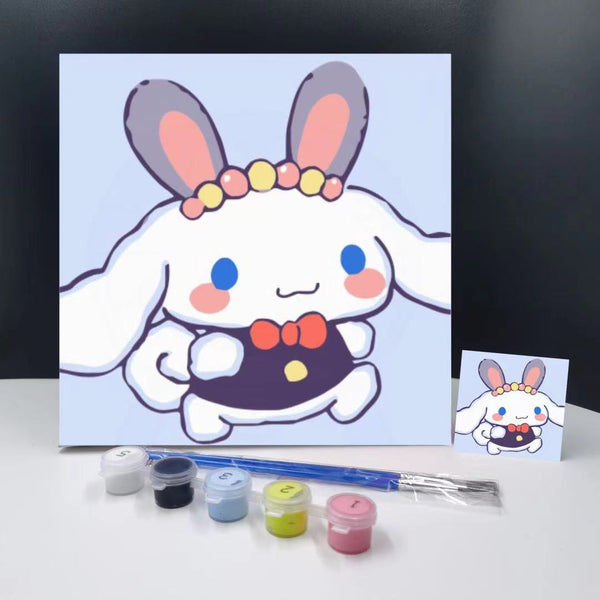 20x20CM Cinnamoroll - Kids with Framed DIY Oil Painting By Numbers ...